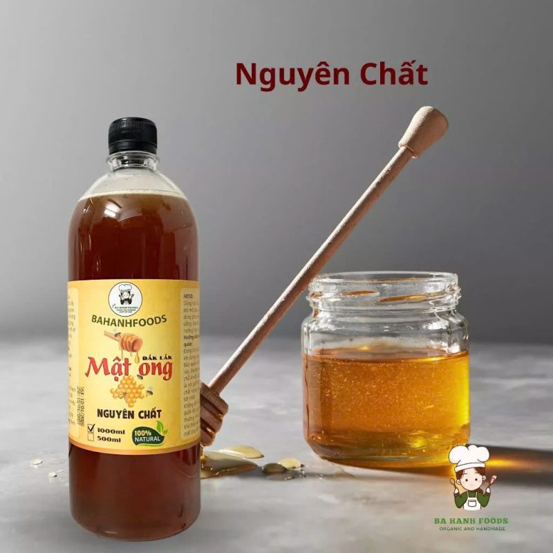 Mật ong nguyên chất lấy thủ công từng chai, mật ong chai nhựa 500ml ...